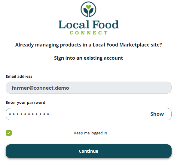 Creating Your Account – Local Food Marketplace