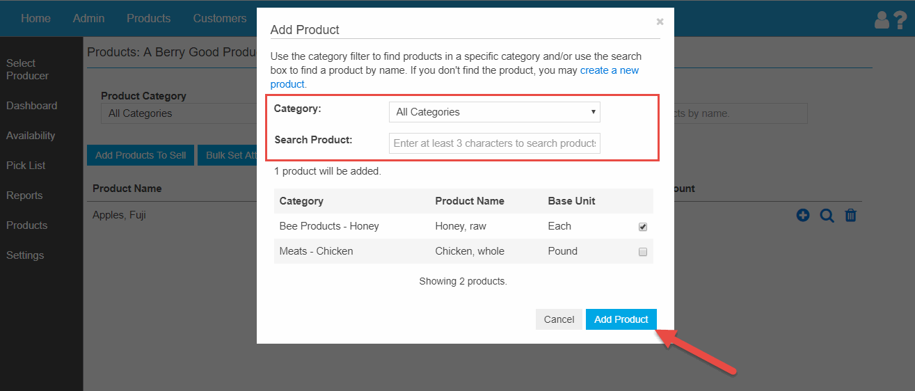Adding & Creating Products – Local Food Marketplace